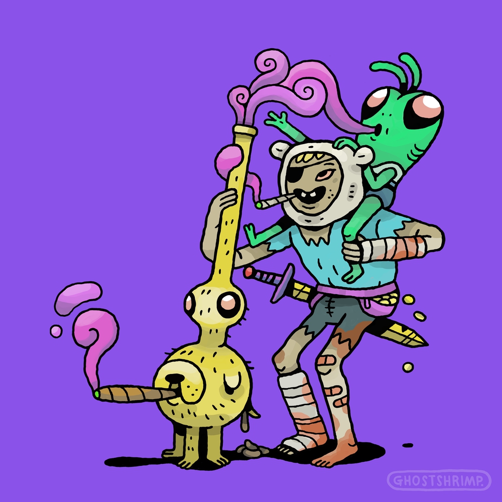 LONG DOG BONG RIPS Rare Digital Artwork MakersPlace